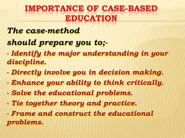 Case-Based Education | PPSX | Education industry | Industries