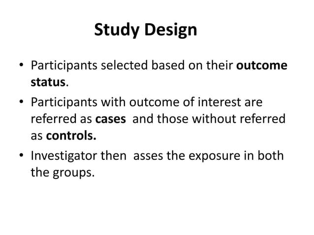Case control studies | PPTX | Lung and Respiratory Health | Diseases ...