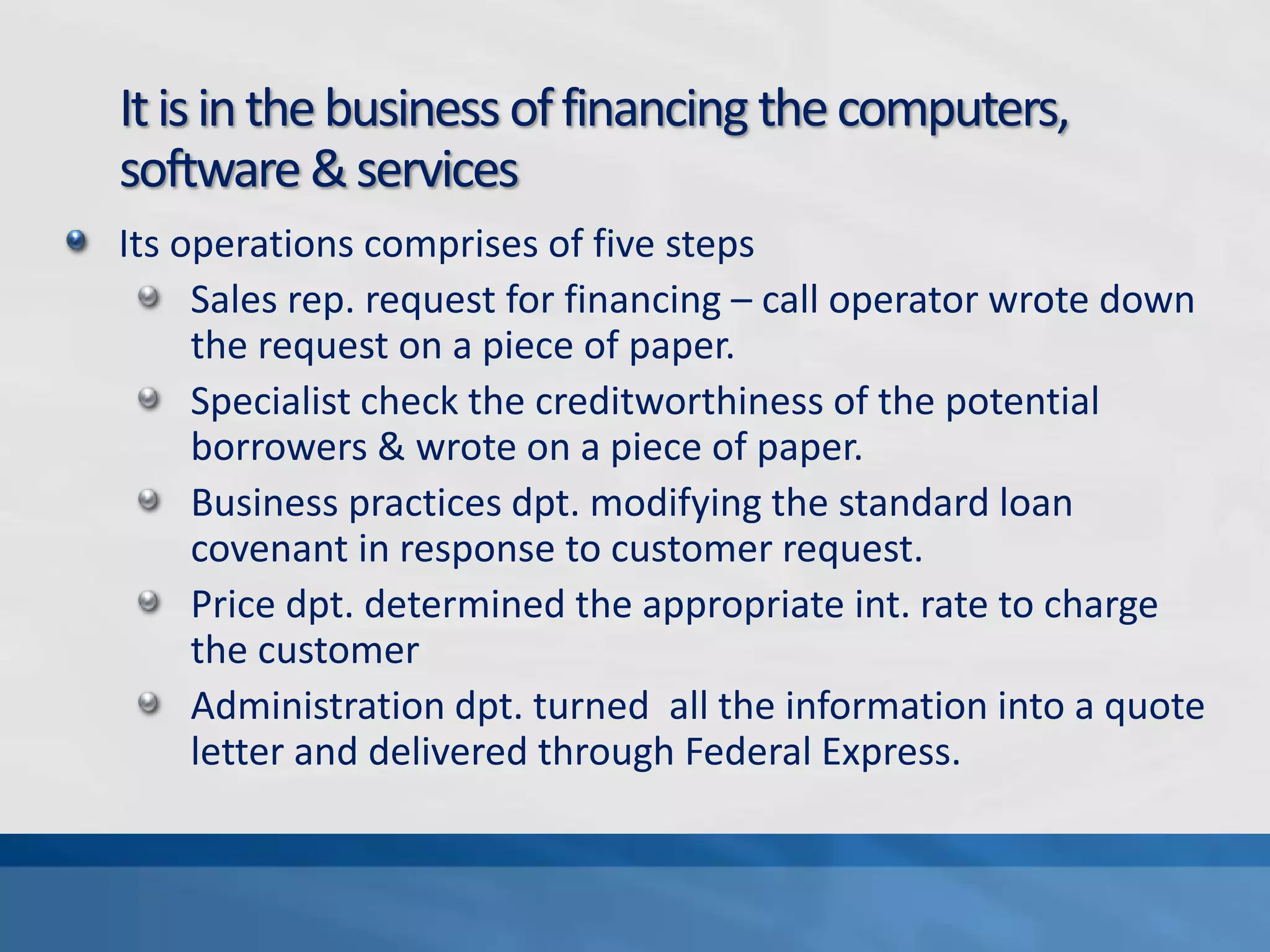 Case ibmcredit | PPTX