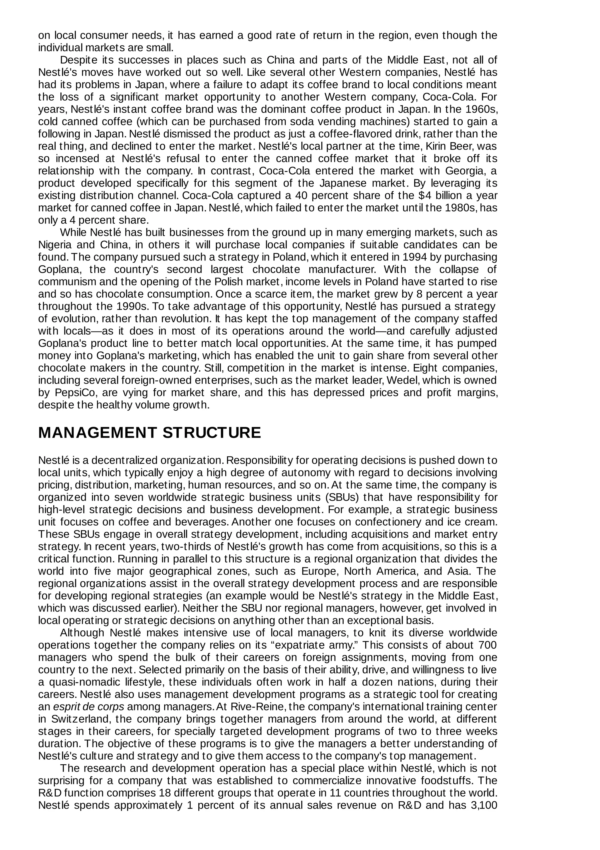 Case nestle global strategy | PDF