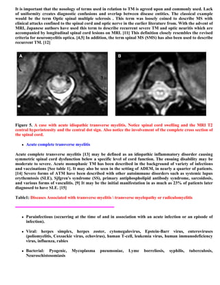 Case record...Acute postinfectious transverse myelitis (Transverse ...