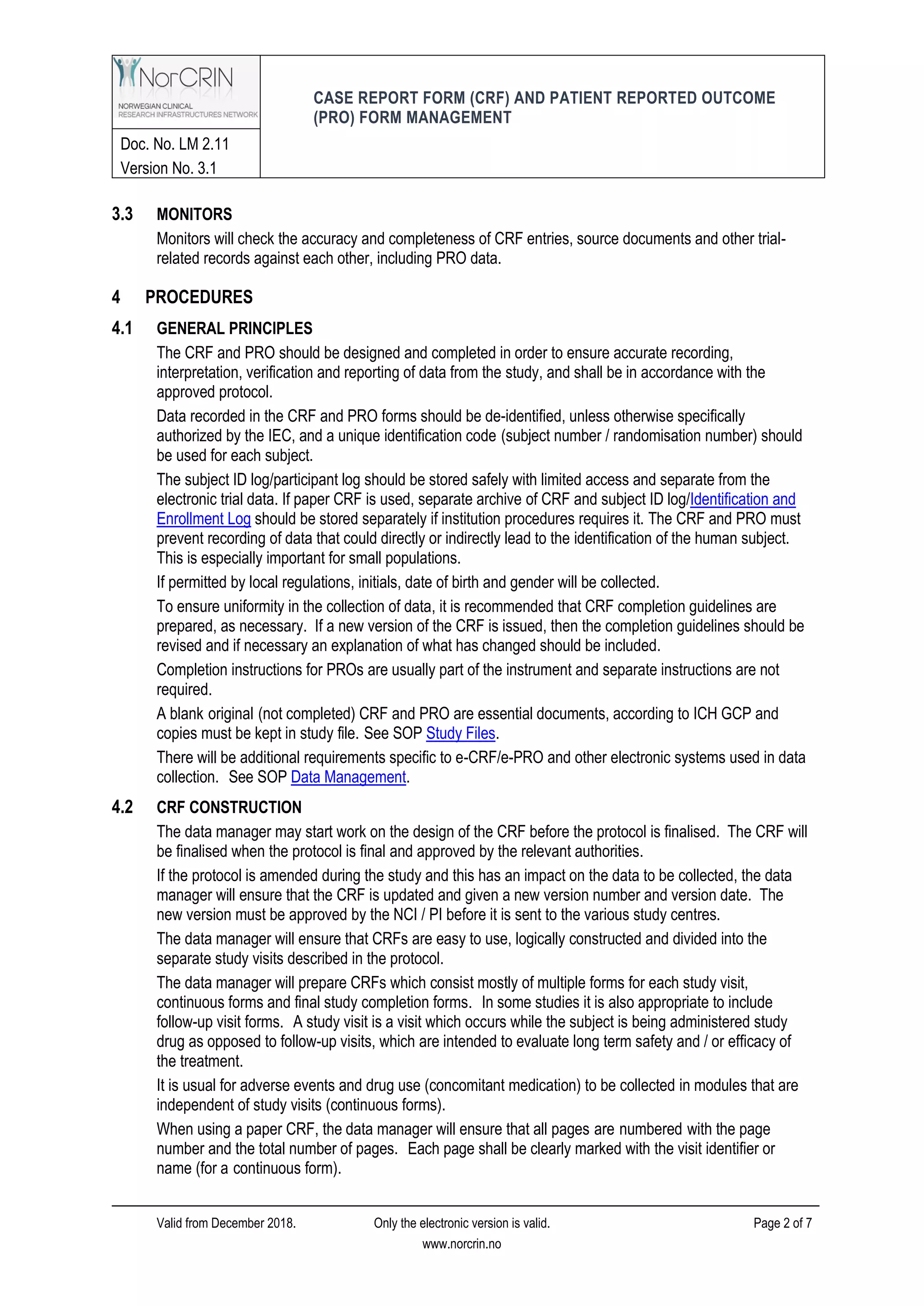 case report form crf | PDF