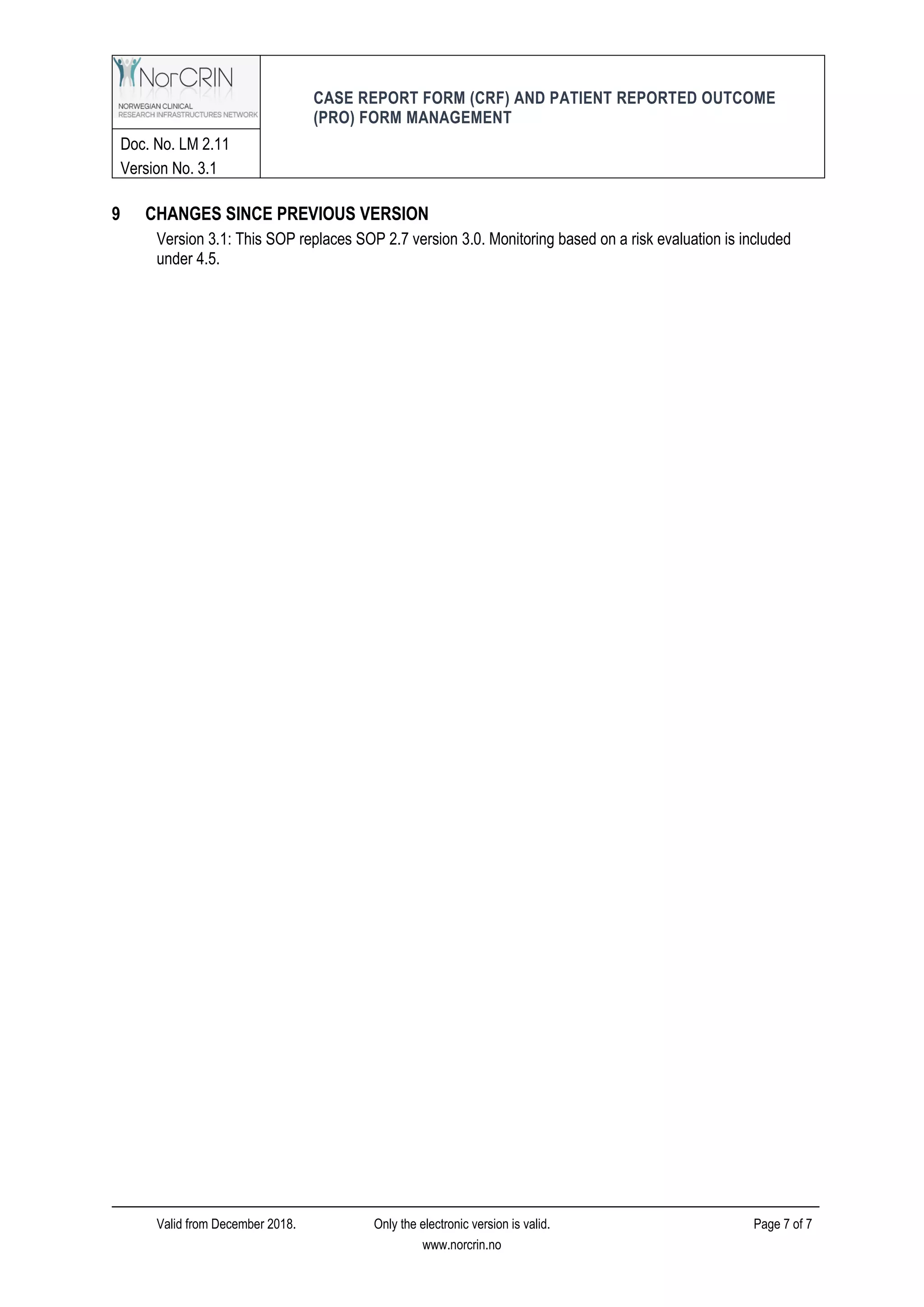 case report form crf | PDF