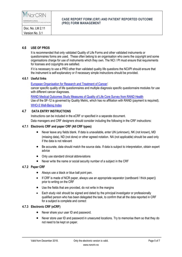 case report form crf | PDF