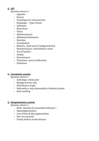 Case sheet-of-history | PDF