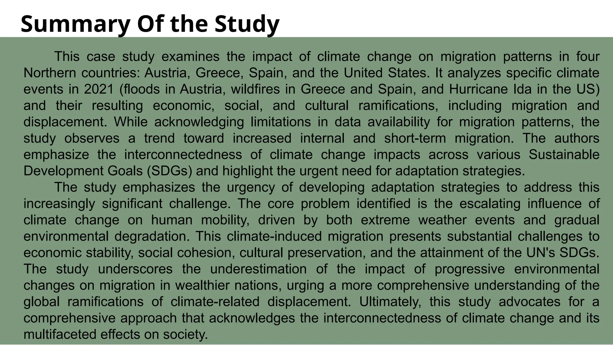 Climate change and environmental migration | PPTX