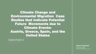 Climate change and environmental migration | PPTX