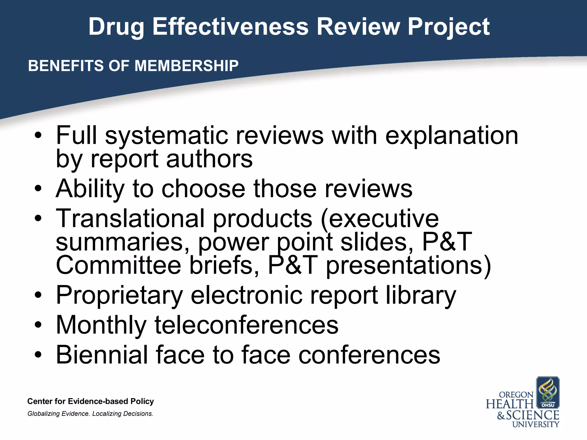 Drug Effectiveness Review Project | PPT | Pharmaceutical Drugs ...