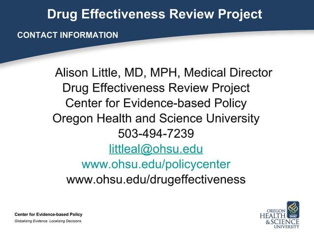 Drug Effectiveness Review Project | PPT | Pharmaceutical Drugs ...