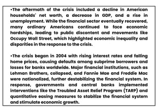 Case Study on Financial crisis of 2007 Case-Study | PDF