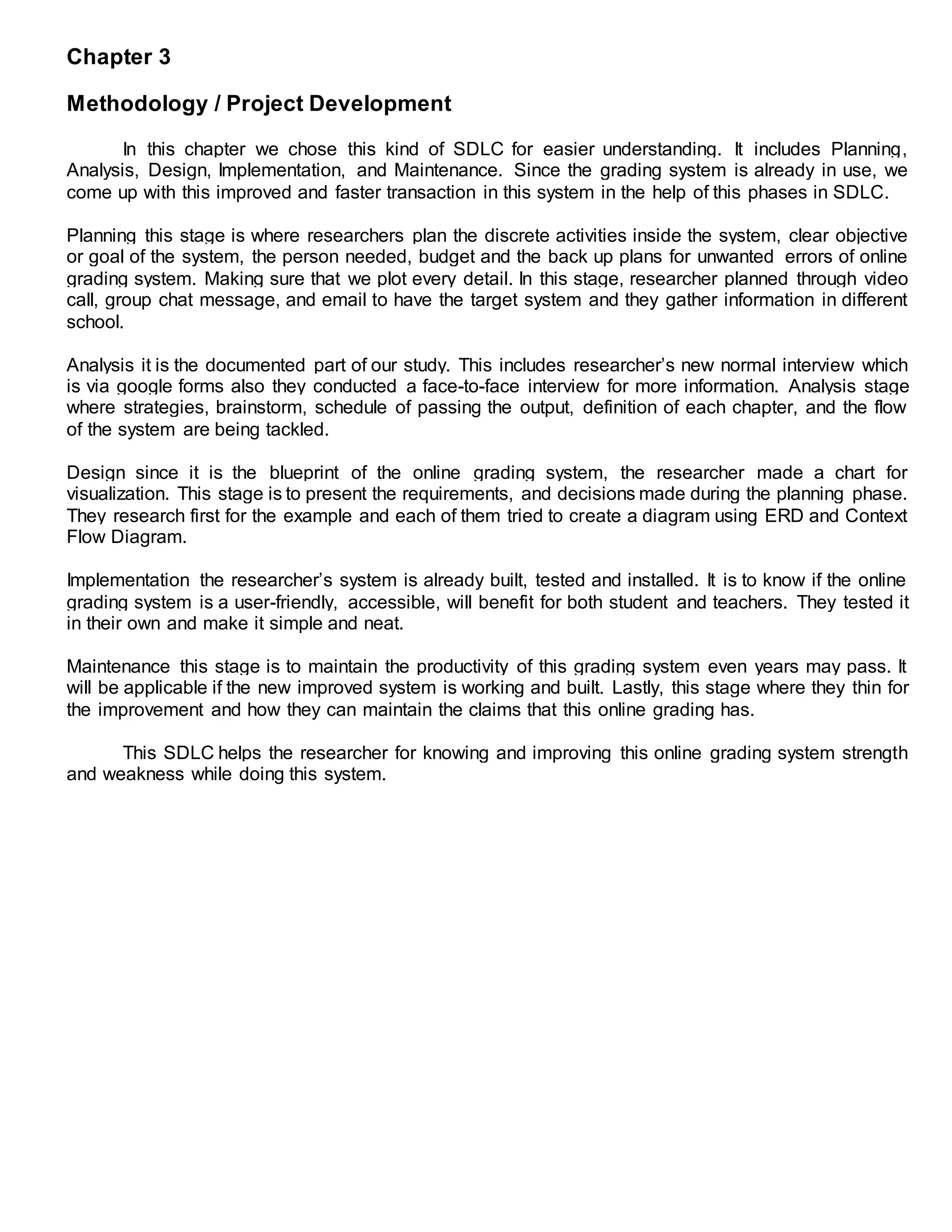 Case study online grading system | DOCX