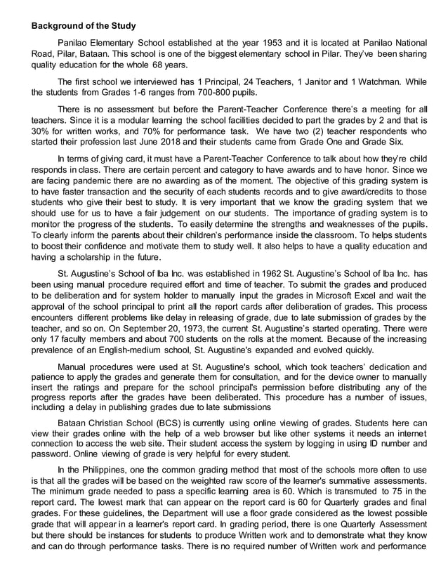 Case study online grading system | DOCX