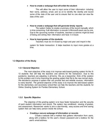 Case study online grading system | DOCX