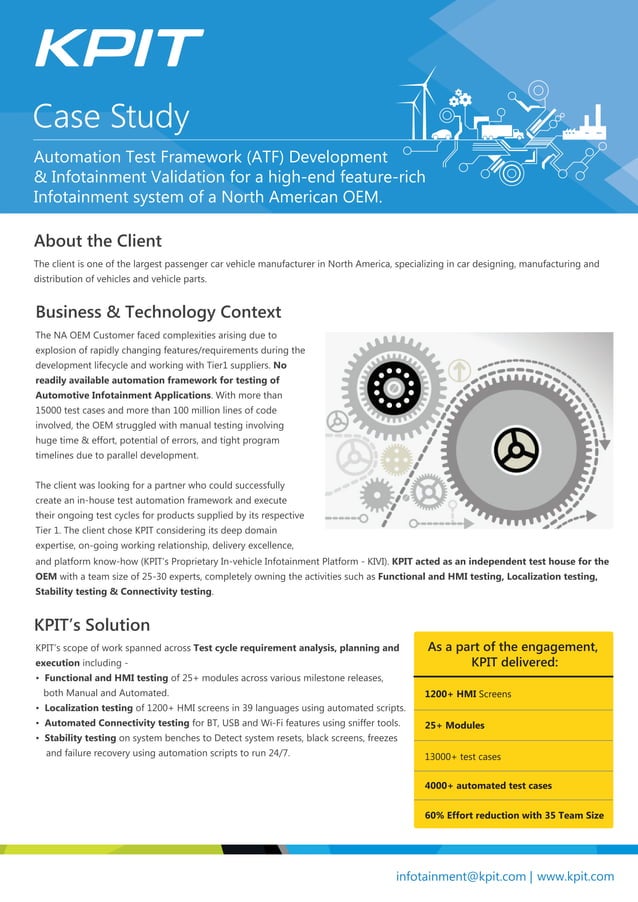 Case Study- Automation Test Framework (ATF) Development & Infotainment ...