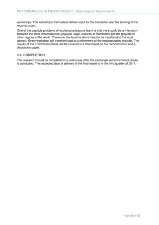 Case study-lessons-learnt-methodology-and-plan-research | PDF