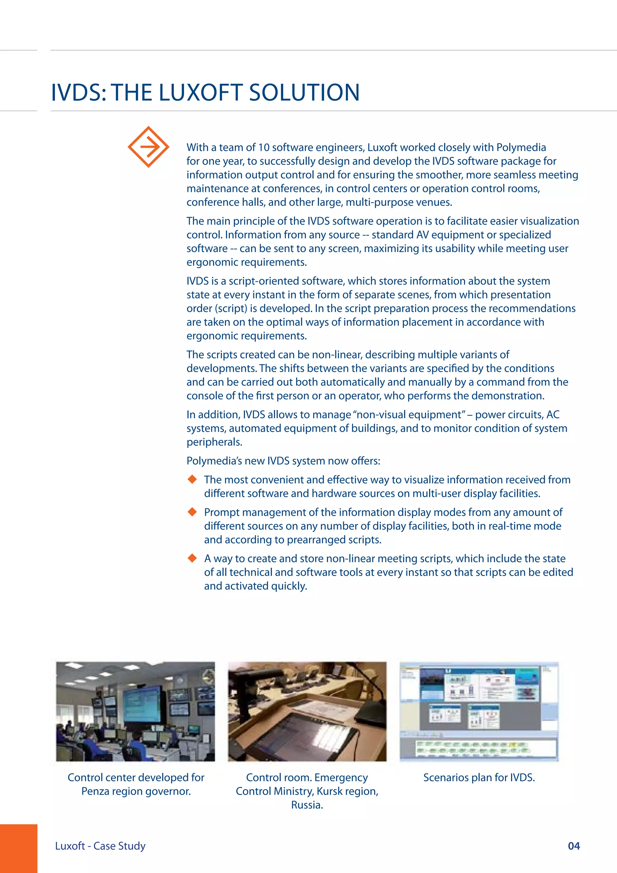 Case study luxoft helps leading av solution provider media luxoft for polymedia | PDF