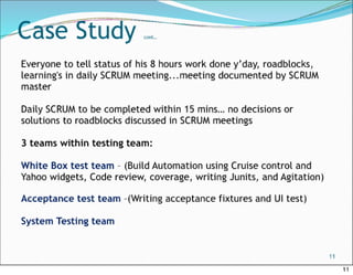 Case Study of Agile Testing | PDF