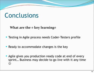 Case Study of Agile Testing | PDF