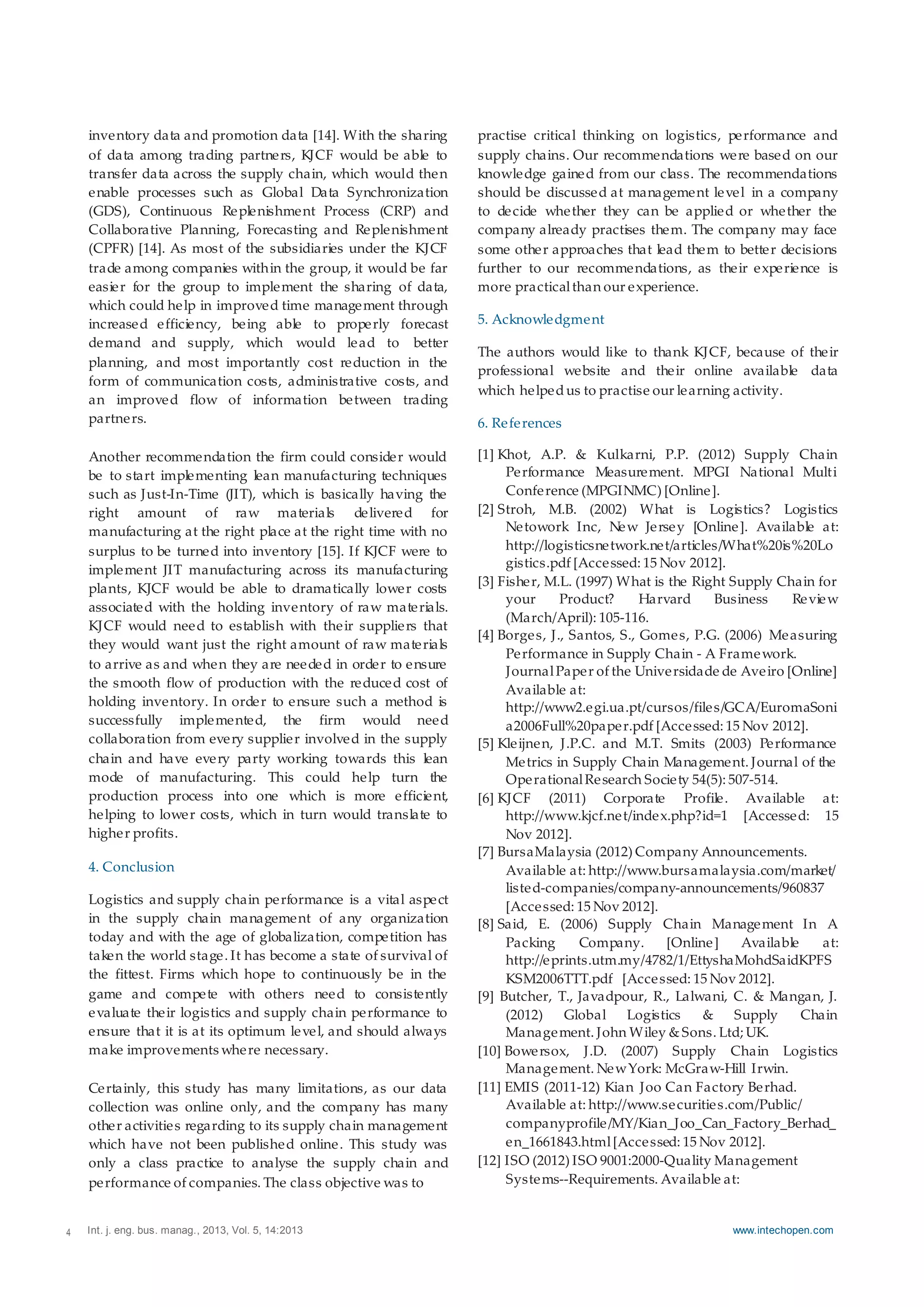 case-study-on-logistics-performance.docx | Manufacturing Industry | Industries