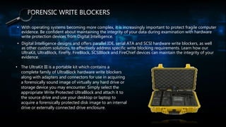 Case study on Physical devices used in Computer forensics. | PPT