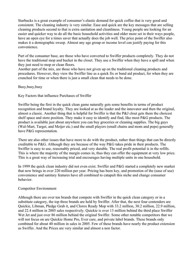Case Study_ Swiffer Situational Analysis.doc | Household Supplies ...