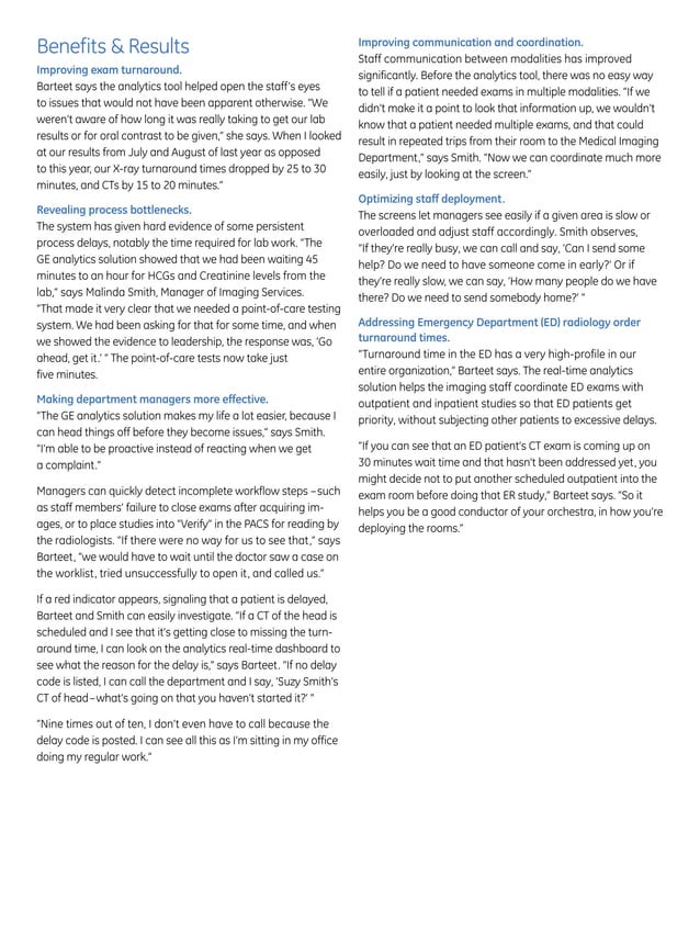 Trident Centricity Imaging Analytics Case Study | PDF