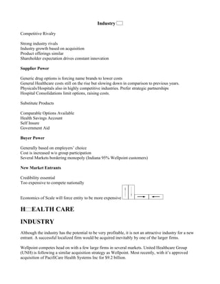 Case Study_ Wellpoint Insurance Summary.doc