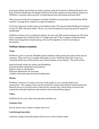 Case Study_ Wellpoint Insurance.doc