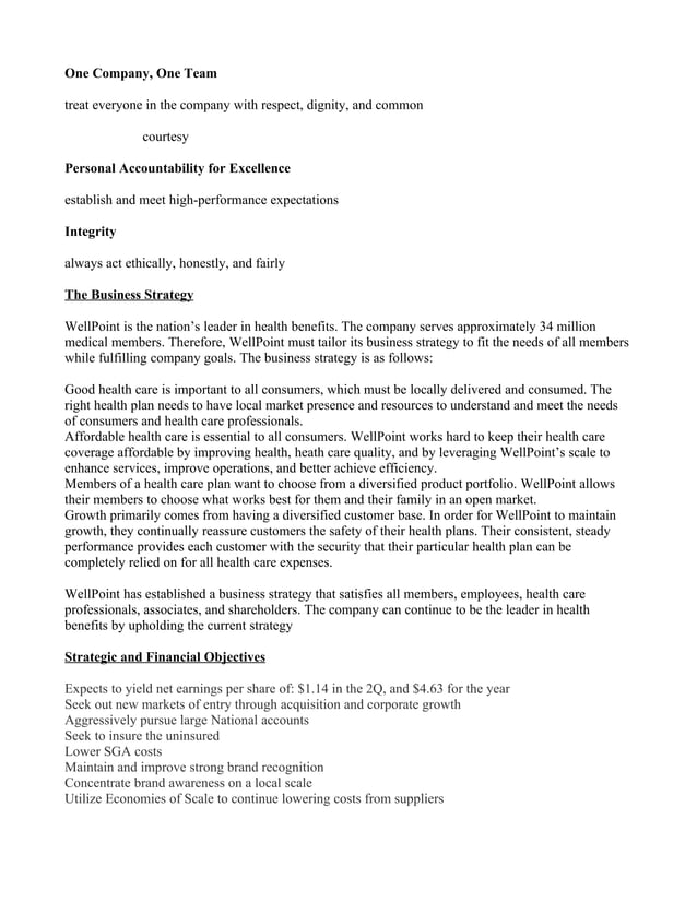 Case Study_ Wellpoint Insurance.doc