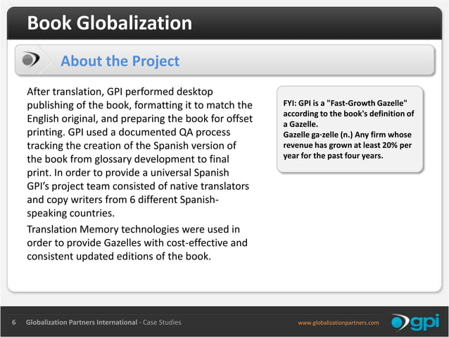 Gazelles: Book Globalization Case Study | PPT