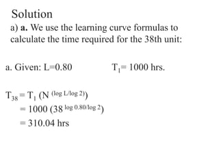 Learning Curve Sample Problem | PPTX