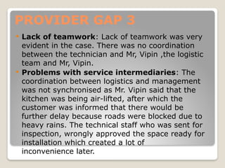 case study on consumer gap in service marketing | PPTX