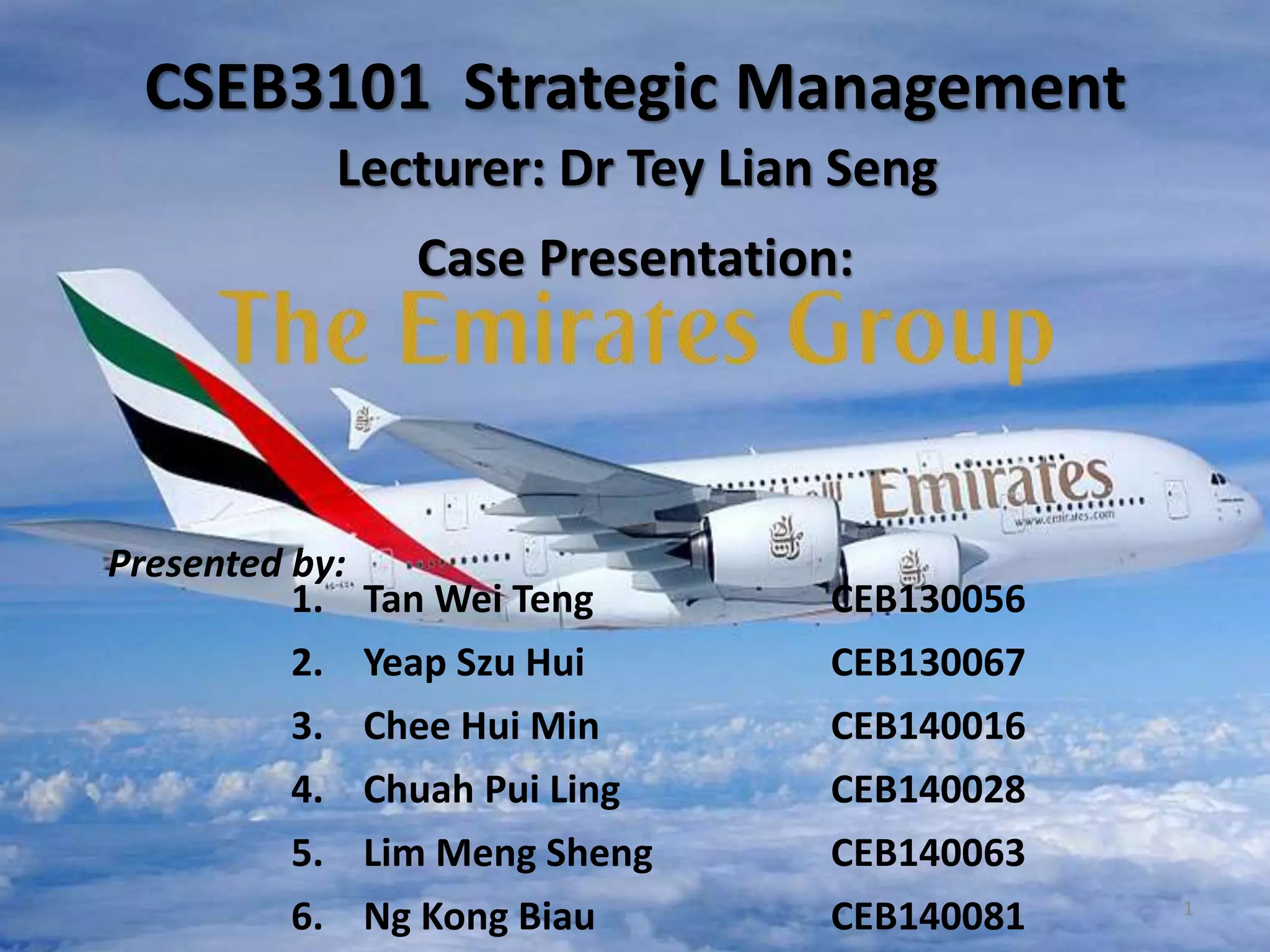 Strategic Management-Emirates Airline | PPTX
