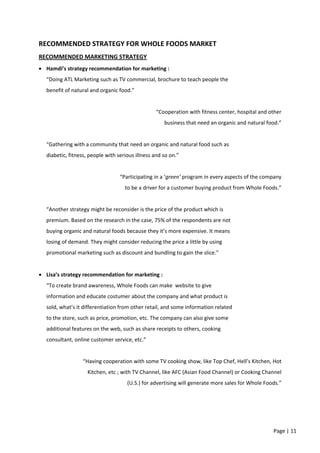Whole Foods market in 2008 - Case Study | PDF