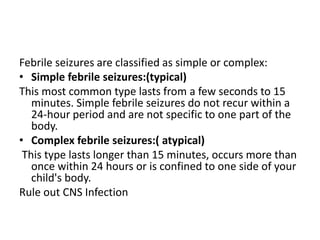 A Case Presentation on Febrile Seizures | PPTX