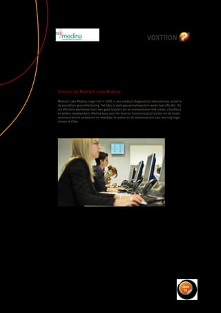 Voxtron bij medisch labo Medina | PDF
