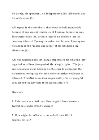 Case 14-2 You Are Not Hurt Good—You’re Fired!CEO Ashley Chen fo.docx