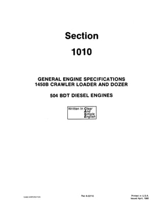 Case 1455 b crawler dozer service repair manual | PDF