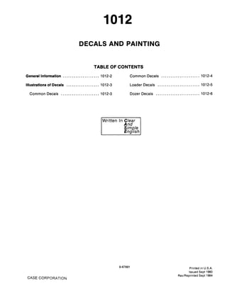 Case 1455 b crawler dozer service repair manual | PDF