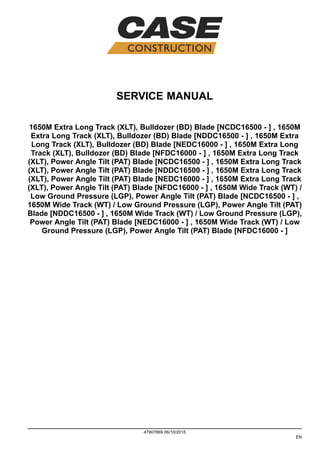 Case 1650 m stage iiib crawler dozer service repair manual (pin ...
