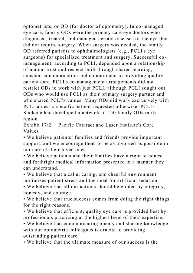 CASE 17 Pacific Cataract and Laser Institute Competing in the LA.docx