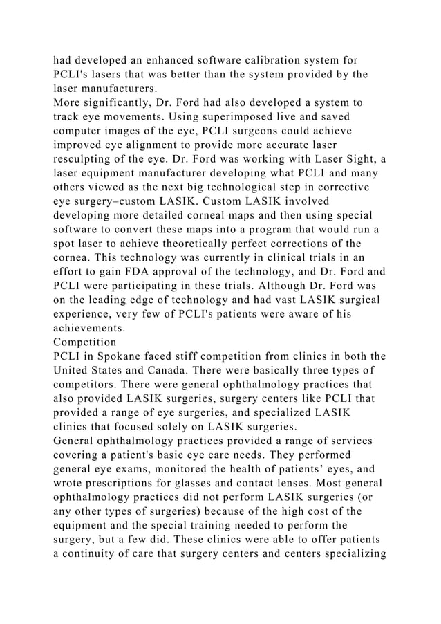 CASE 17 Pacific Cataract and Laser Institute Competing in the LA.docx