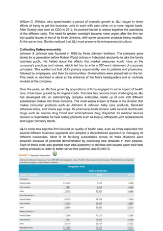 CASE 19 JOHNSON & JOHNSON (A case Study) | DOCX