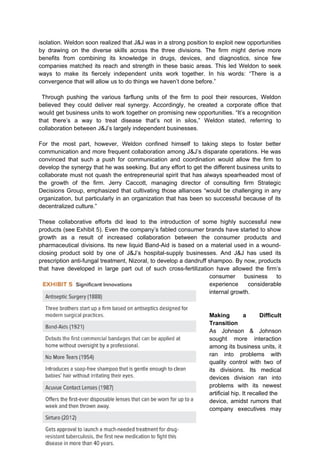 CASE 19 JOHNSON & JOHNSON (A case Study) | DOCX