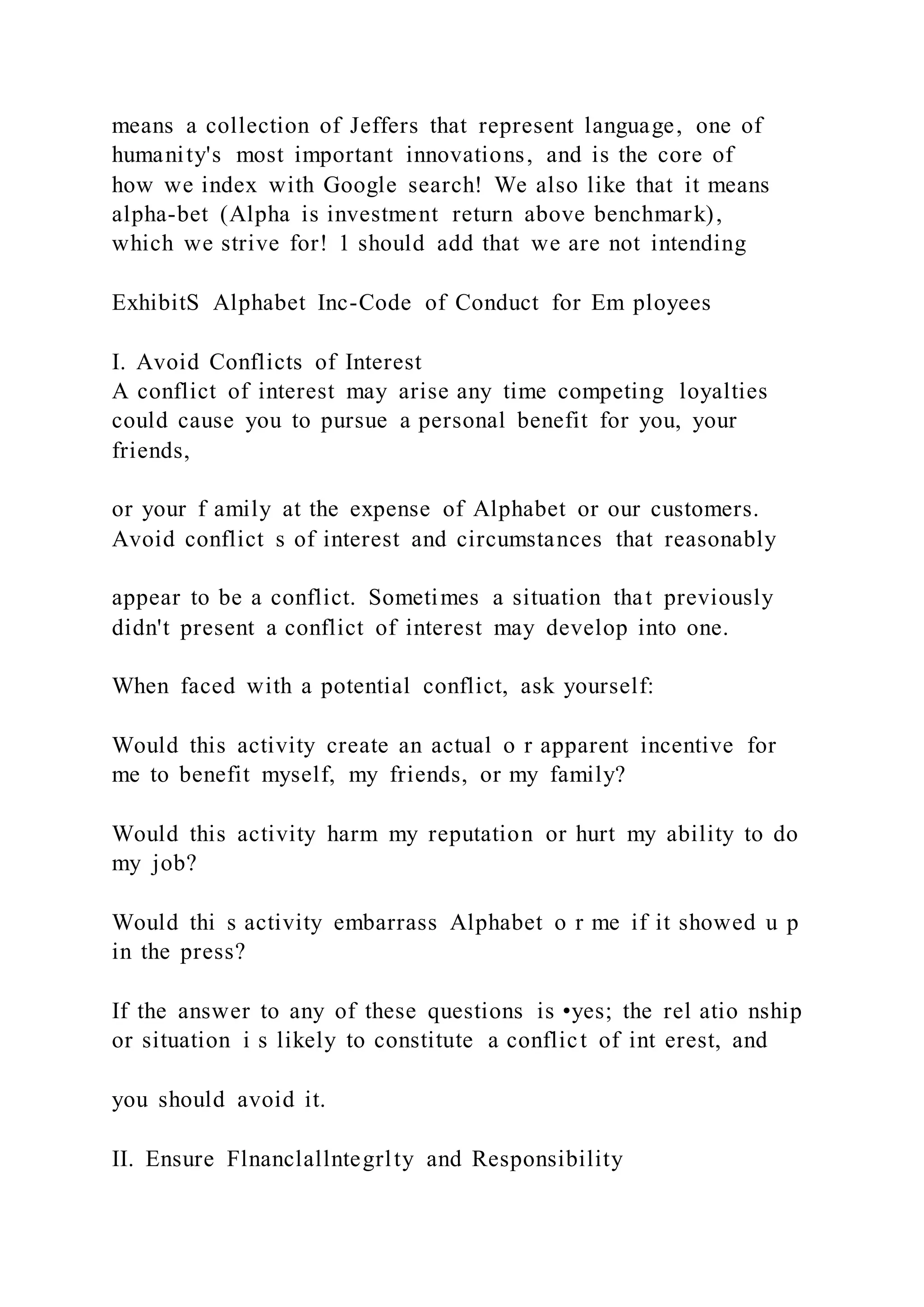Case 1 Alphabet Inc Reorganizing Google CASE 1 Alpha | DOCX