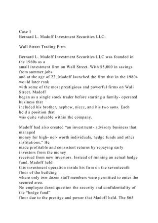Case 1Bernard L. Madoff Investment Securities LLCWall Stree.docx