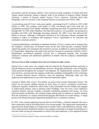 Case 1 CISCO CORPORATE PHILANTHROPY.pdf. | PDF