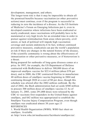 CASE 1 Eradicating SmallpoxABSTRACTGeographic area Worldwi.docx ...