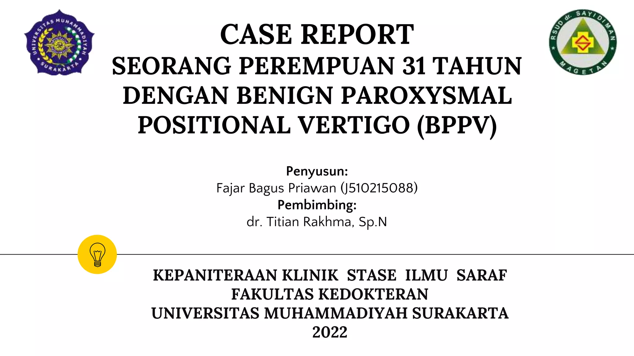 CASE 1 FAJAR BPPV .pptx