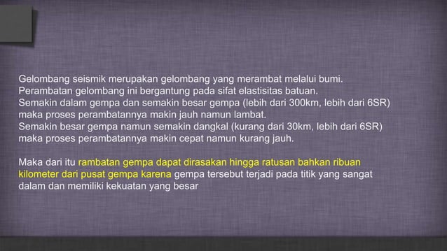 Rekayasa Gempa - Case 1 Gelombang Rambatan, Pengukuran, Sumber, dan Dampak Gempa | PPT